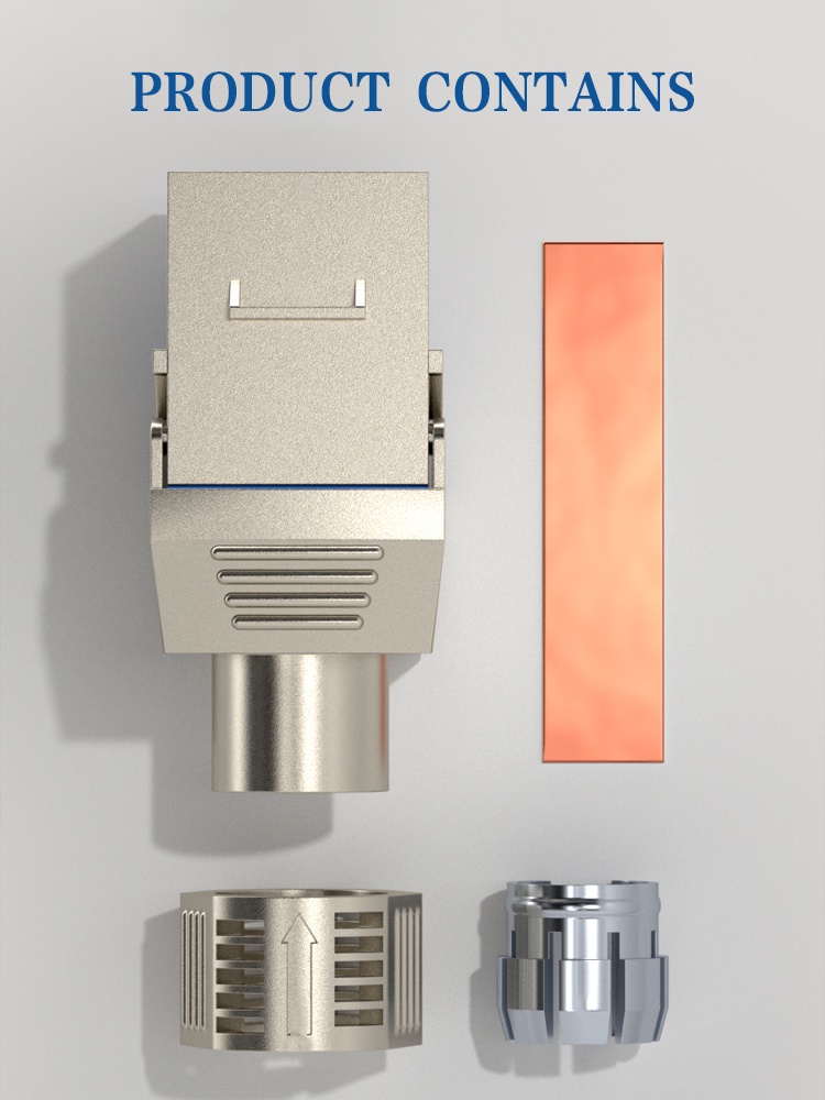 ZoeRax 1PCS Cat6a Cat7 Cat8 Keystone Jack, RJ45 STP Tool-Less Type Zinc ...