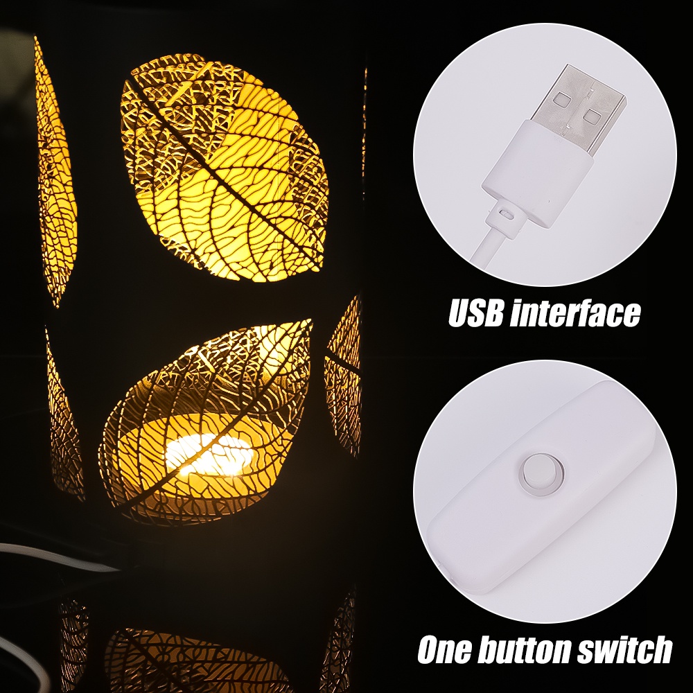 Portable USB Plug Powered Mini Round LED Glowing Wood Night Light Base ...