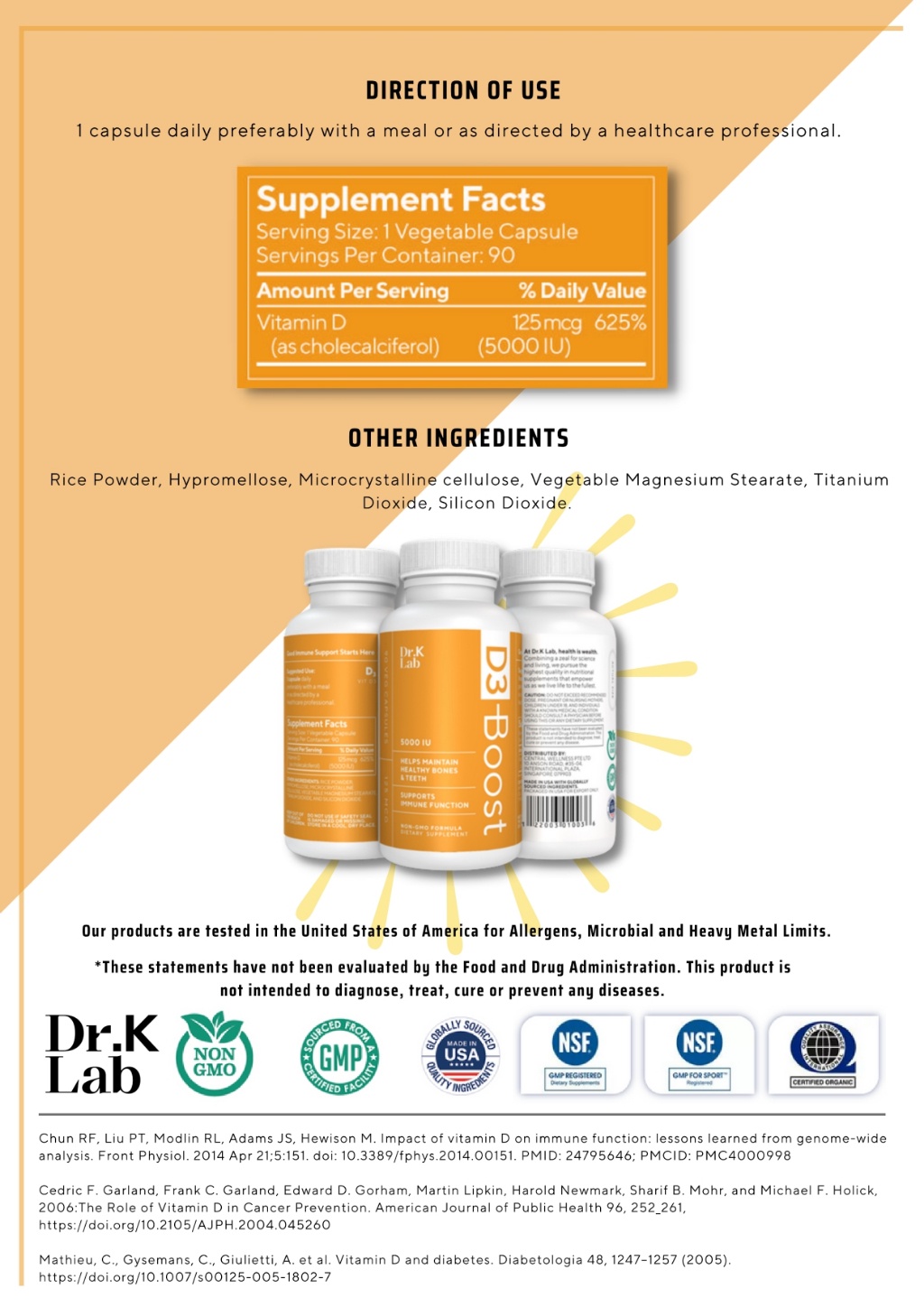 [SG] Dr. K Lab D3-Boost Vitamin D 5000IU for better mood, strong bones ...
