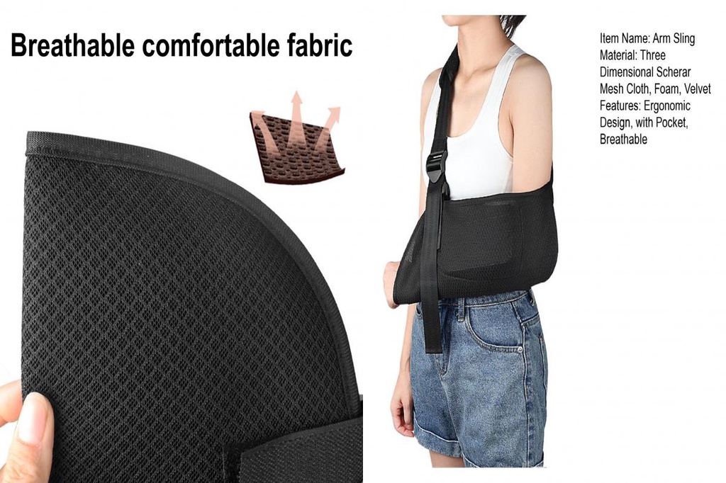 HUA Arm Sling Adjustable Padded Elbow Dislocation Sprain Brace ...