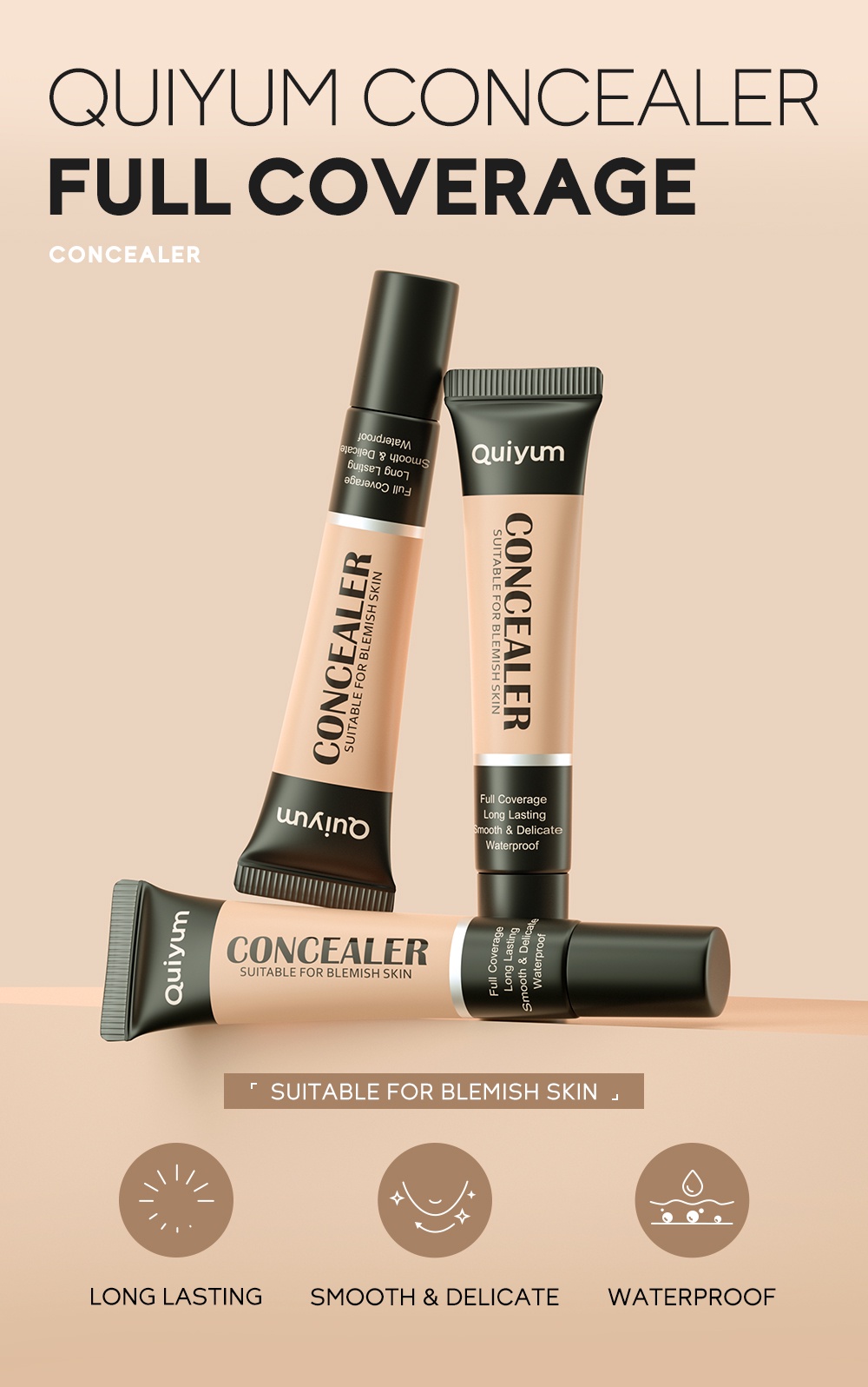 QUIYUM/Lameila Concealer Full Coverage Make Up Primer Foundation Base ...