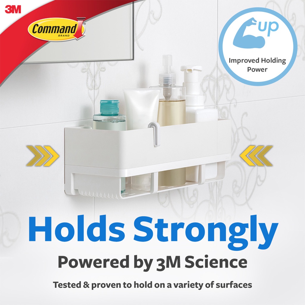 3M™ Command™ Caddy, 17723, Water Resistant, No Surface Damage, 1 pc ...