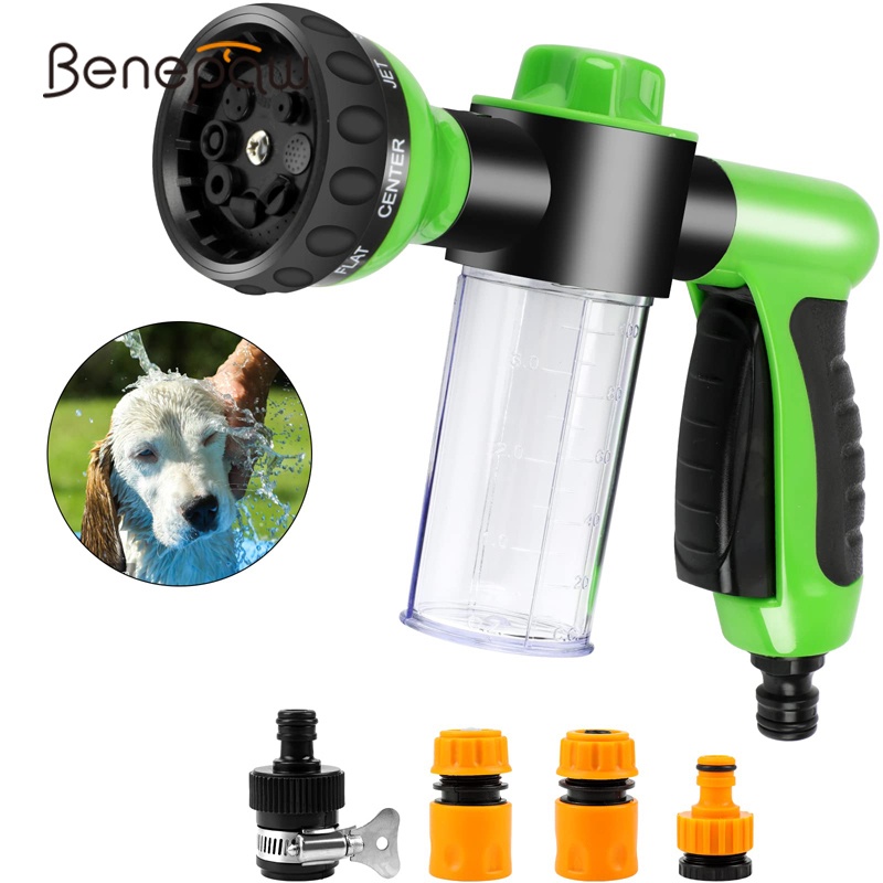 Benepaw 5 Pieces Pet Bathing Tool Set Include Hose Spray Nozzle ...