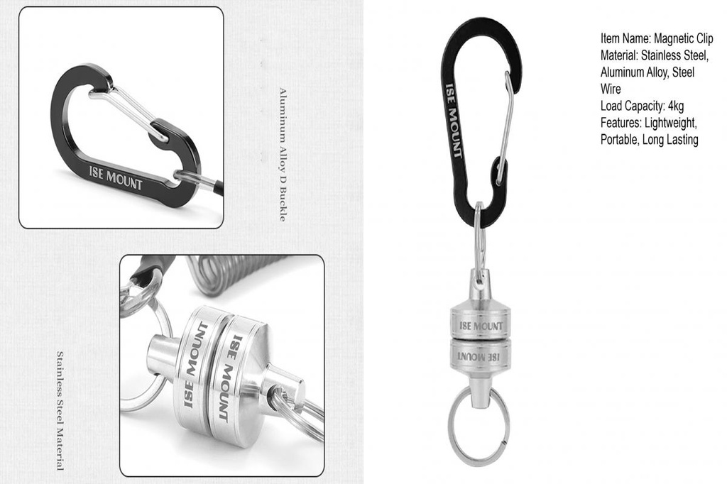 Fishing Tackle Magnetic Net Release Holder Strong Magnet Clip Holder ...