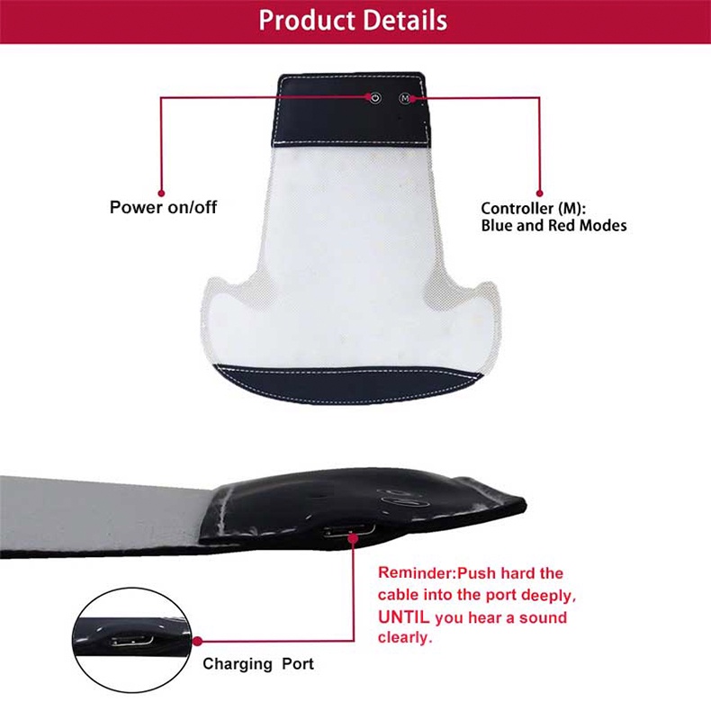 YUNCHI Infrared Hair Growth Instrument Red and Blue Light Hair Growth ...