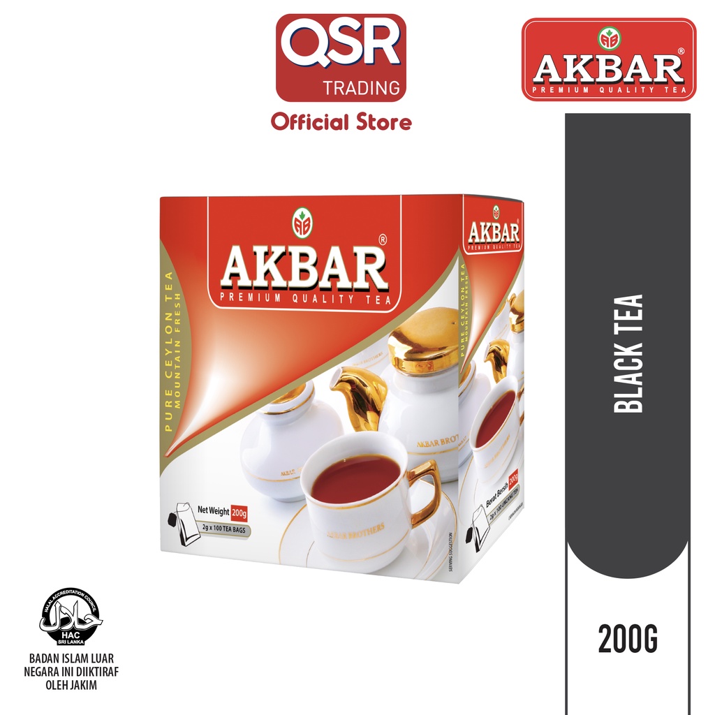 Akbar Tea Pure Ceylon Premium Tea - Red & White Tea (200g) | Shopee ...