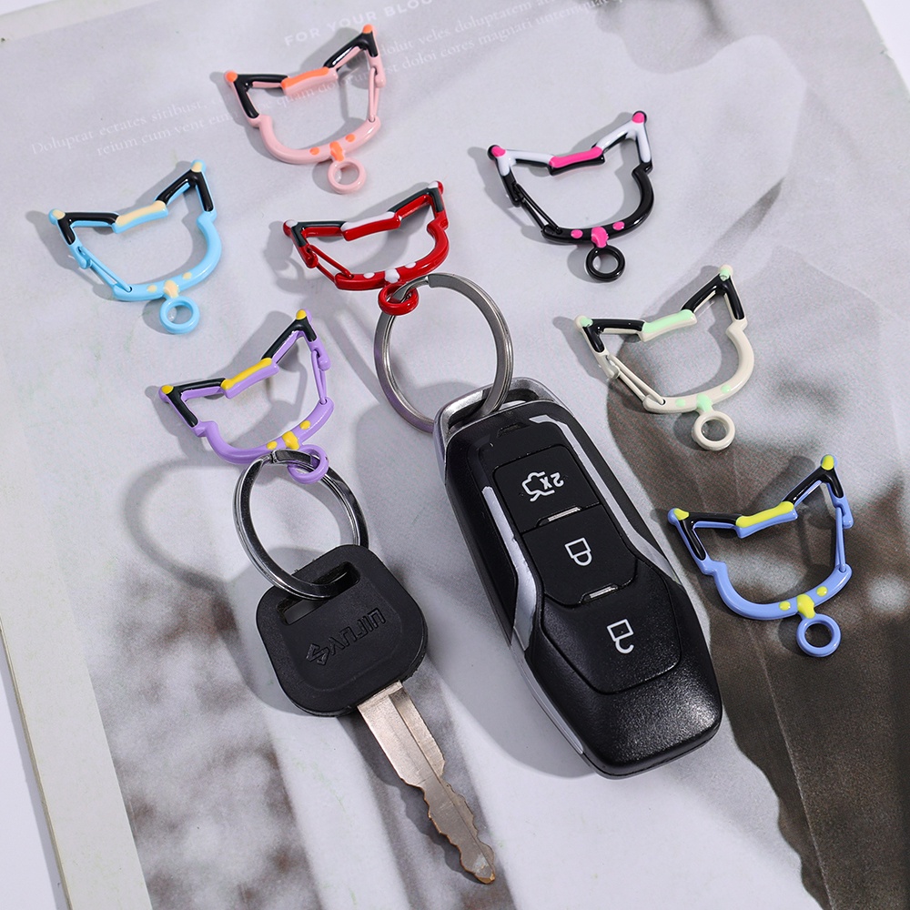 50 PCS Metal Snap Hooks Key Chain Gold Silver Stainless Steel Keyrings ...