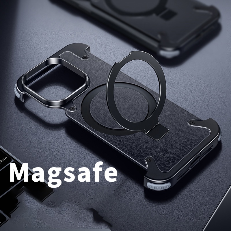 OATSBASF Metal Airbag Transparent Phone Case For iPhone 16 Pro Max/15 ...