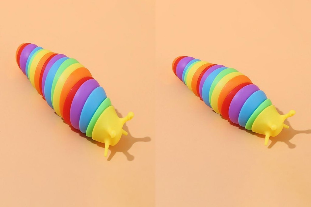 RC~ Fidget Slug Toy Colorful Cute 3D Articulated Stim Toy Wrist ...