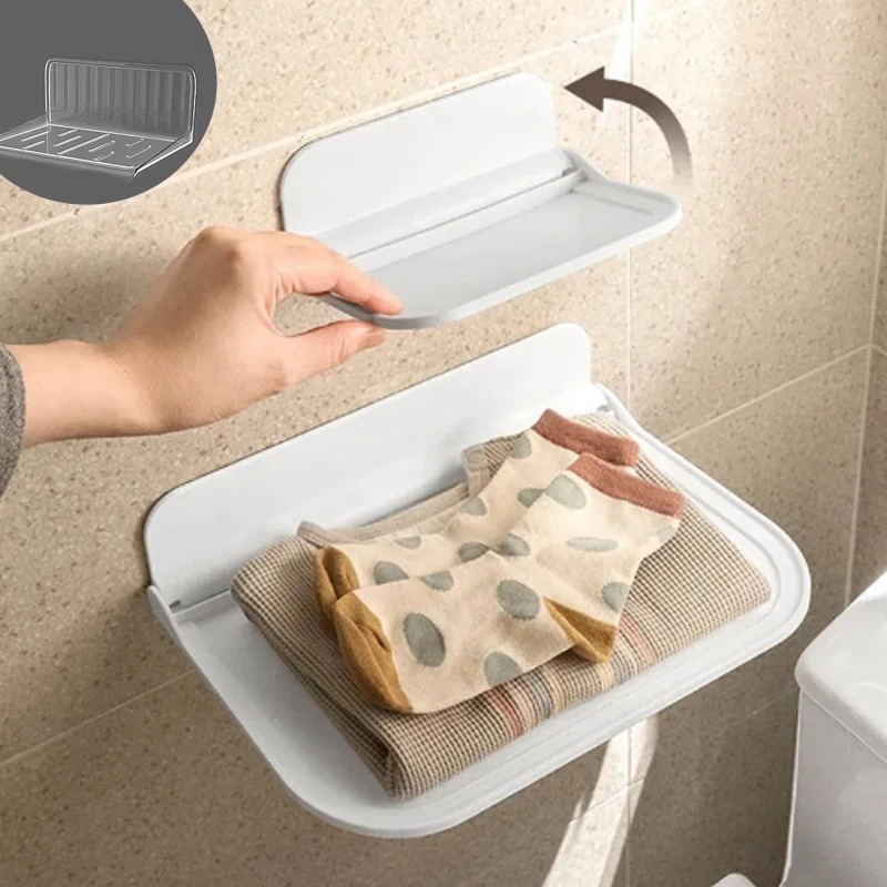 Wifi Router Storage Tray Bathroom Organizer / Saving Space Foldable ...