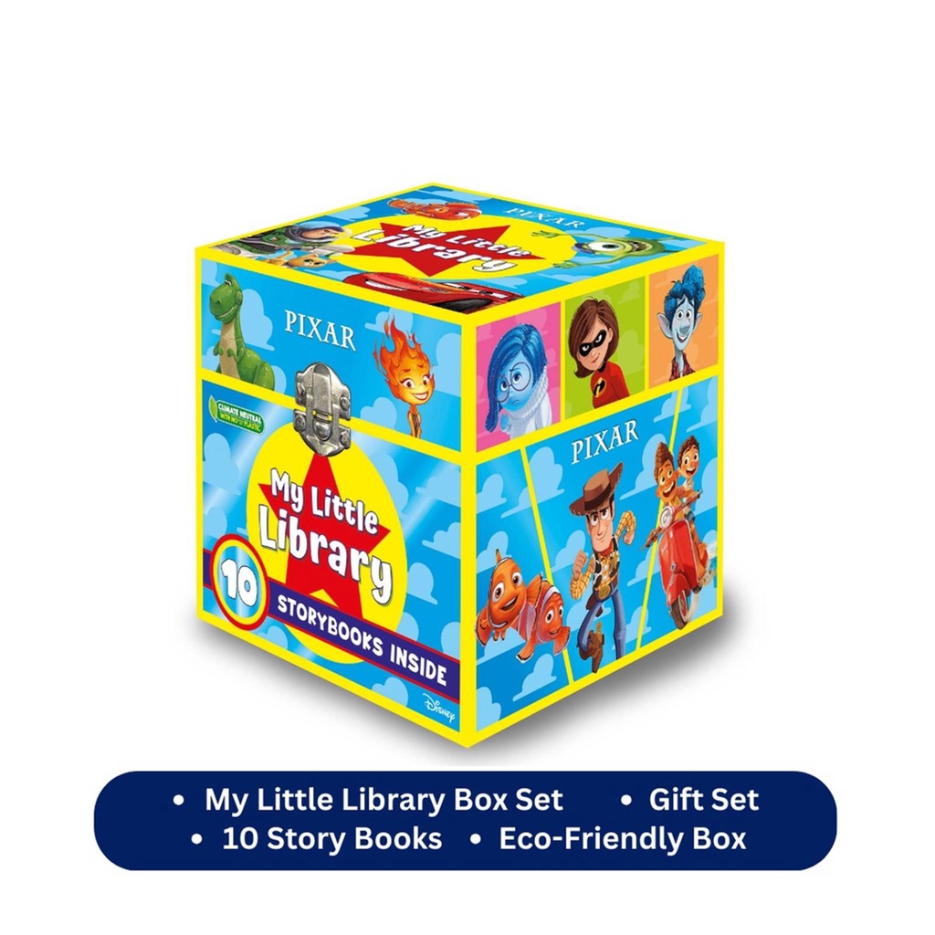 Disney Pixar My Little Library Book Gift Set Box With 10 Storybooks For ...