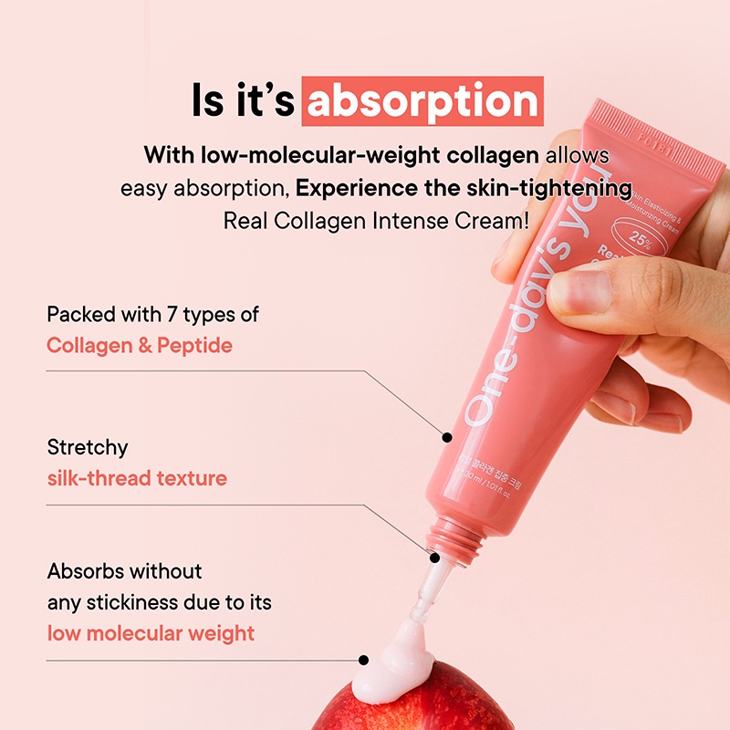 [ONE DAY'S YOU] Real Collagen Intense Enhance Skin Elasticity Cream ...