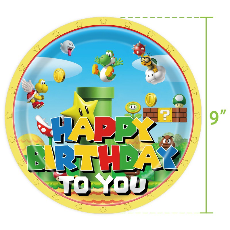Super Mario Bros Game Themed Birthday Party Decorations Cute Cartoon ...