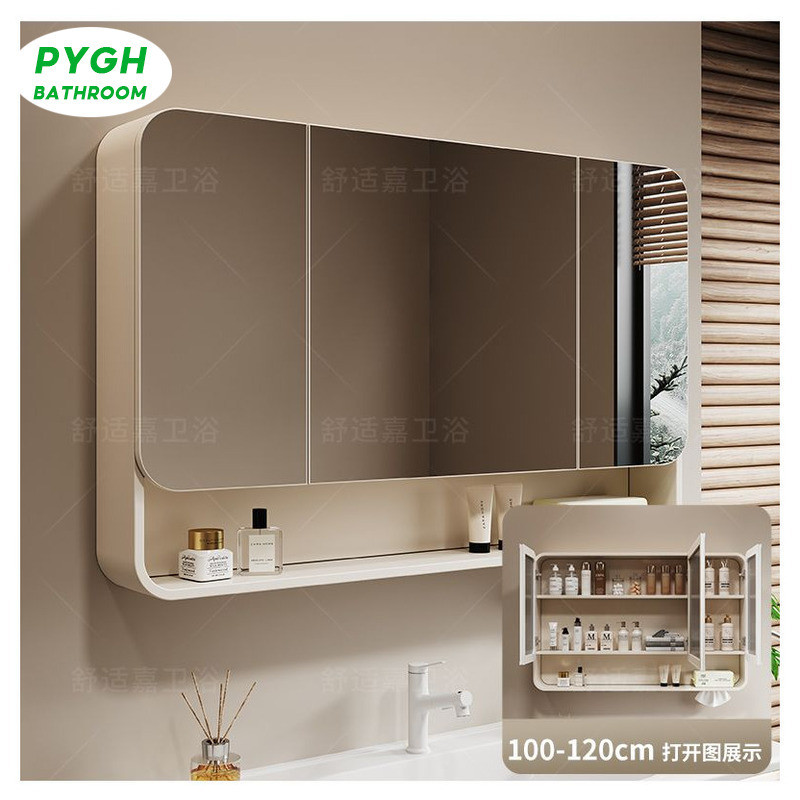 Circular bathroom mirror cabinet bathroom mirror wall mounted ...