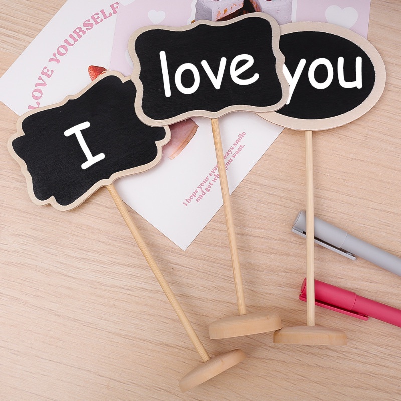 Creative Wood Message Board Display Stand - Blackboard with Bracket ...