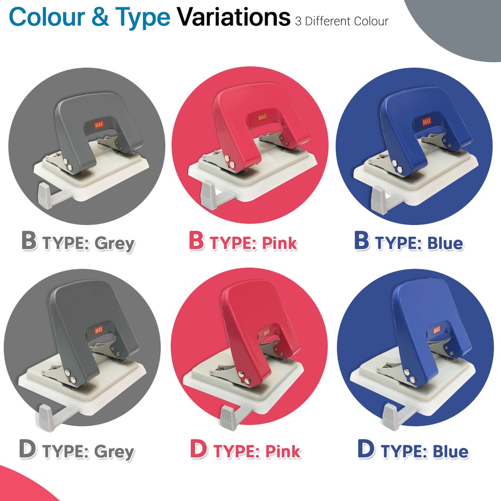 Max Paper Punch Standard Size 2 Hole Paper Puncher - (1s/PCS) Penebuk ...