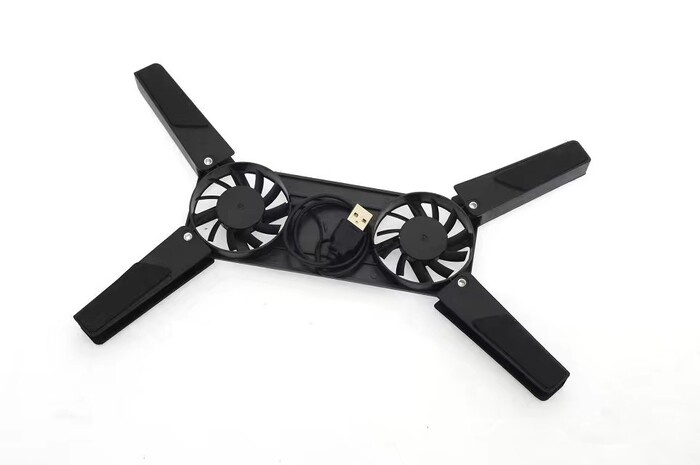 Folding Radiator Dual Fan Mini Laptop Cooling Rack Base USB Portable ...