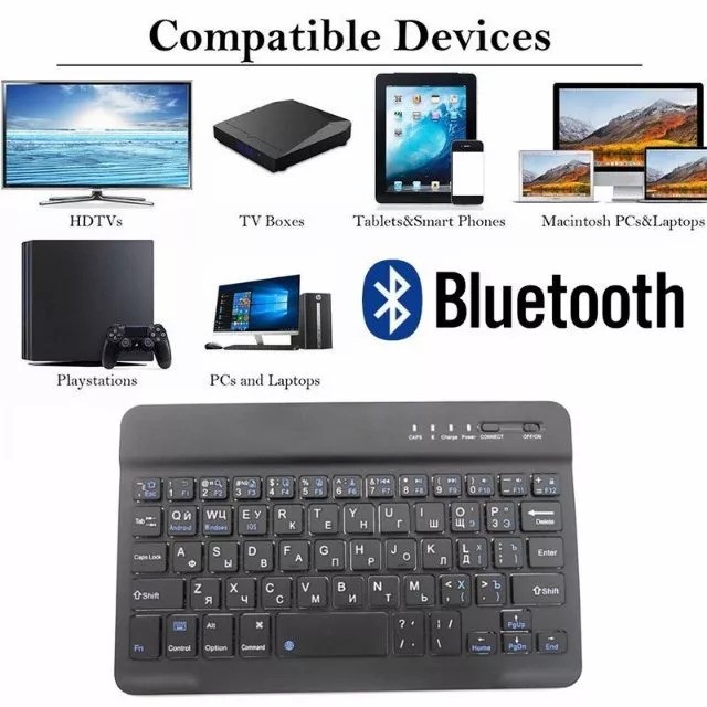 7 Inch Mini Wireless Bluetooth Keyboard For Phones and tablets Keyboard ...