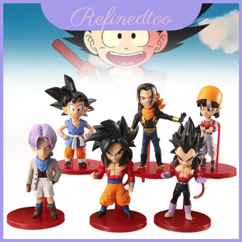 Collectible Dragon Ball Action Figures Set Featuring Goku Trunks Vegeta ...