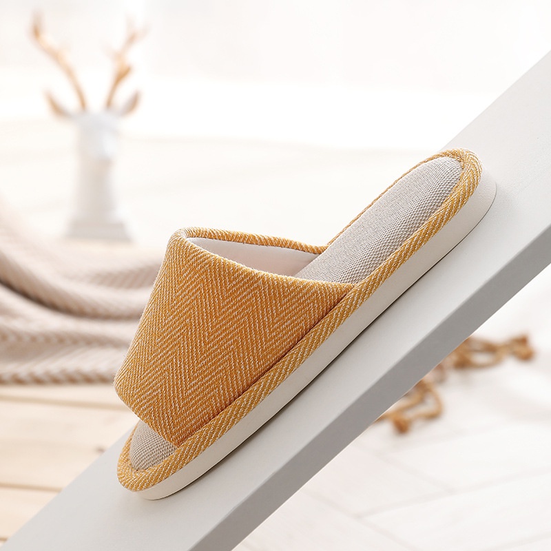 🔥24h shipping🔥Cotton and linen slippers, home fabric, linen, indoor ...