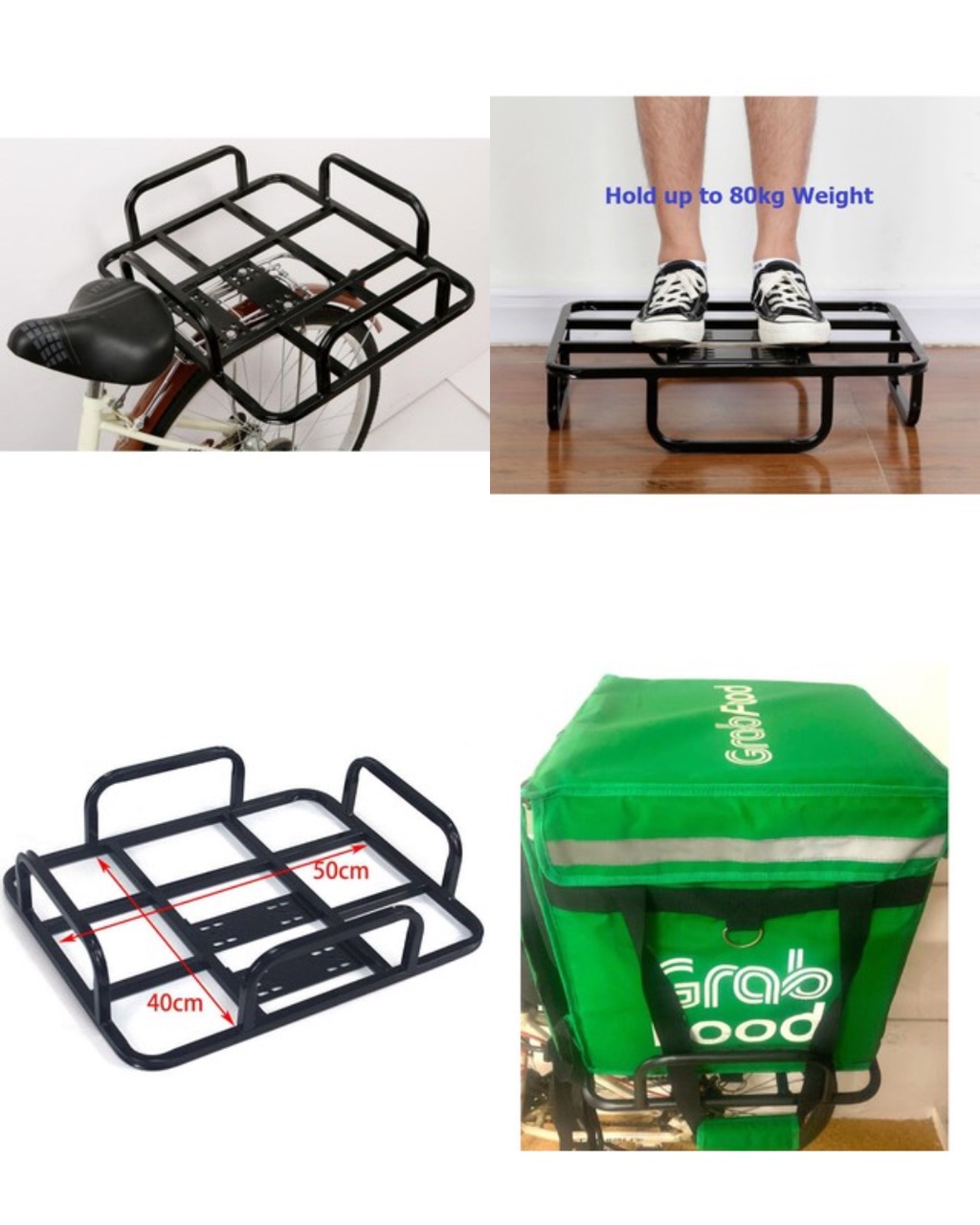 ReadyStock Food Delivery Bag Rack For Food Rider Ebike PAB PMD Metal ...