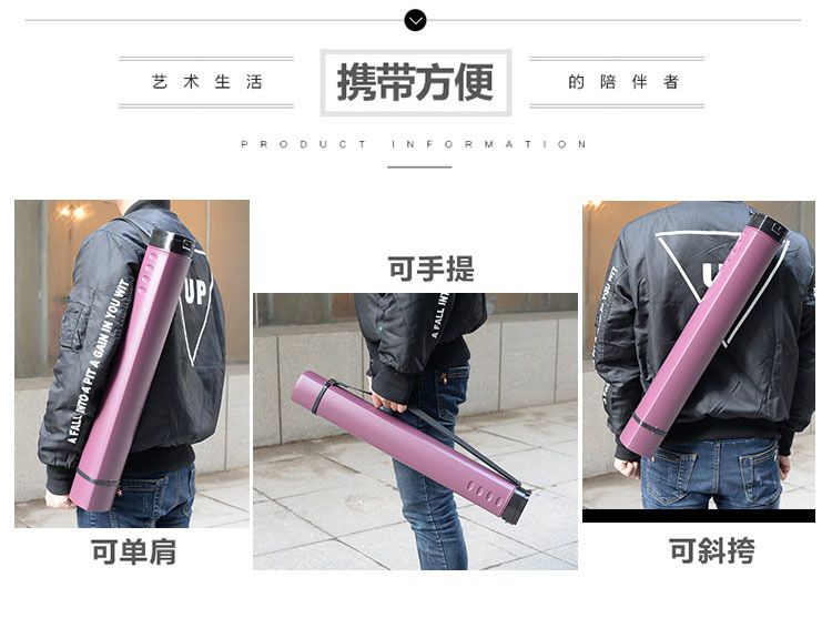 Moisture-Proof Retractable Plastic Scroll Holder Paper Barrel ...