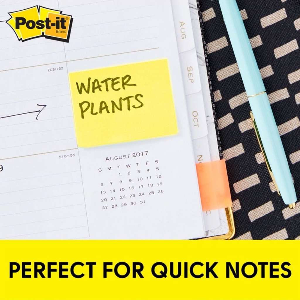 3M™ Post-it® Sticky Notes, 656, 100 sheets/pack, 51 x 76 mm, Canary ...