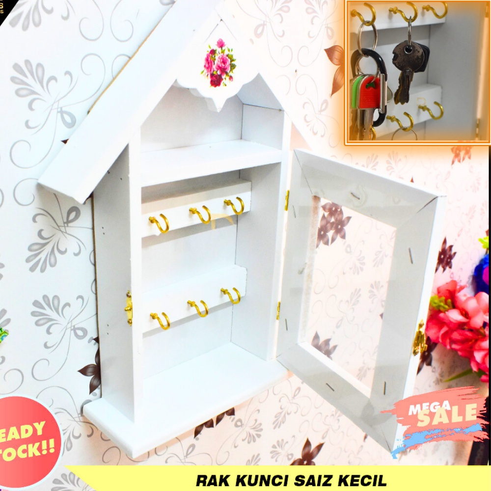 Rak Kunci + Ubat + Sangkut Baju + Surat Besar Kecil Hitam Putih IMANINA ...