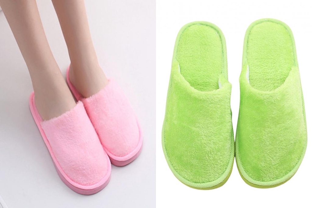 Candy Color Soft & Fluffy Slippers - Perfect for Women's Cozy Winter ...