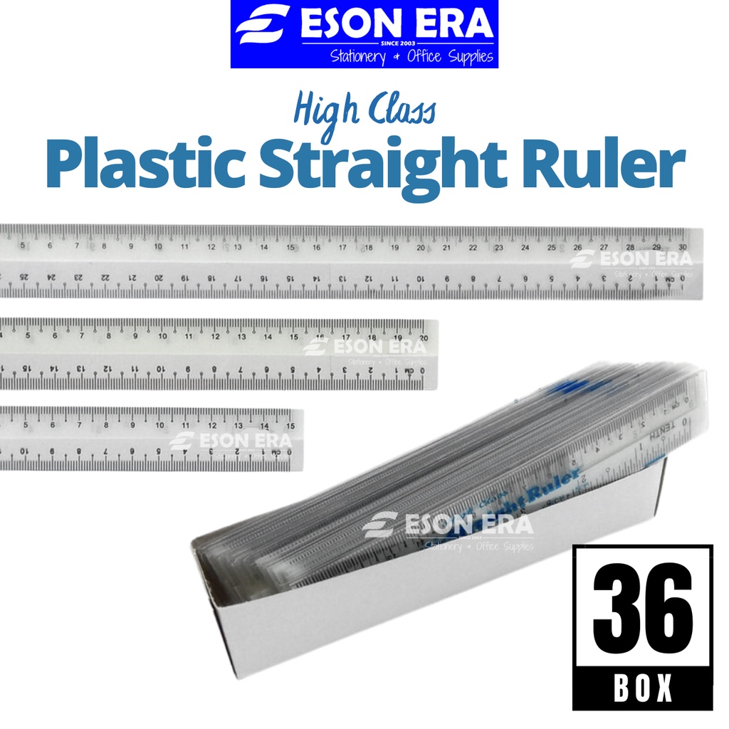 [Box] Straight Ruler / Bendable / Soft / Flexible Plastic Student Ruler / Pembaris (Box of 36pcs ...