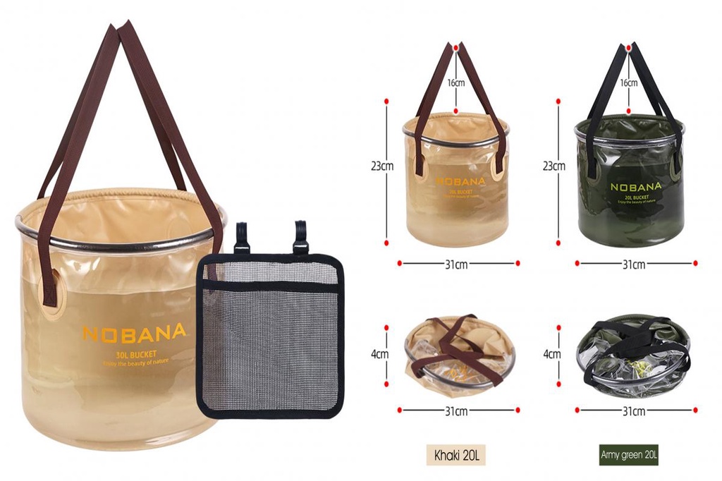 yuanzhen Ultralight Collapsible Bucket for Fishing Rust Resistant Water ...