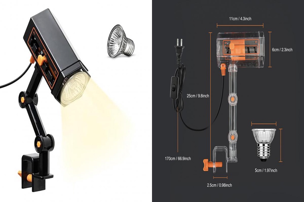 Sunlight Simulation for Reptiles Uvb Light Bulb 360-degree Rotatable ...