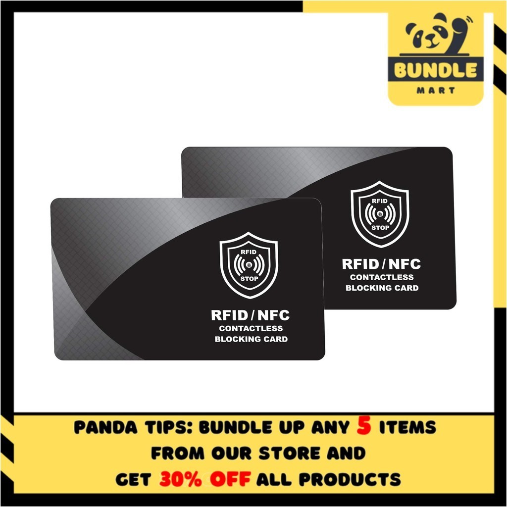 (BundleMart) RFID Card Blocker Credit Debit Card Protector NFC Signal ...