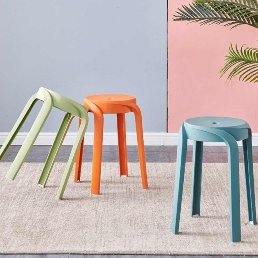 🇸🇬Koala Home🔥Plastic Stool Chair/Stackable/Round Stool/High Stool ...