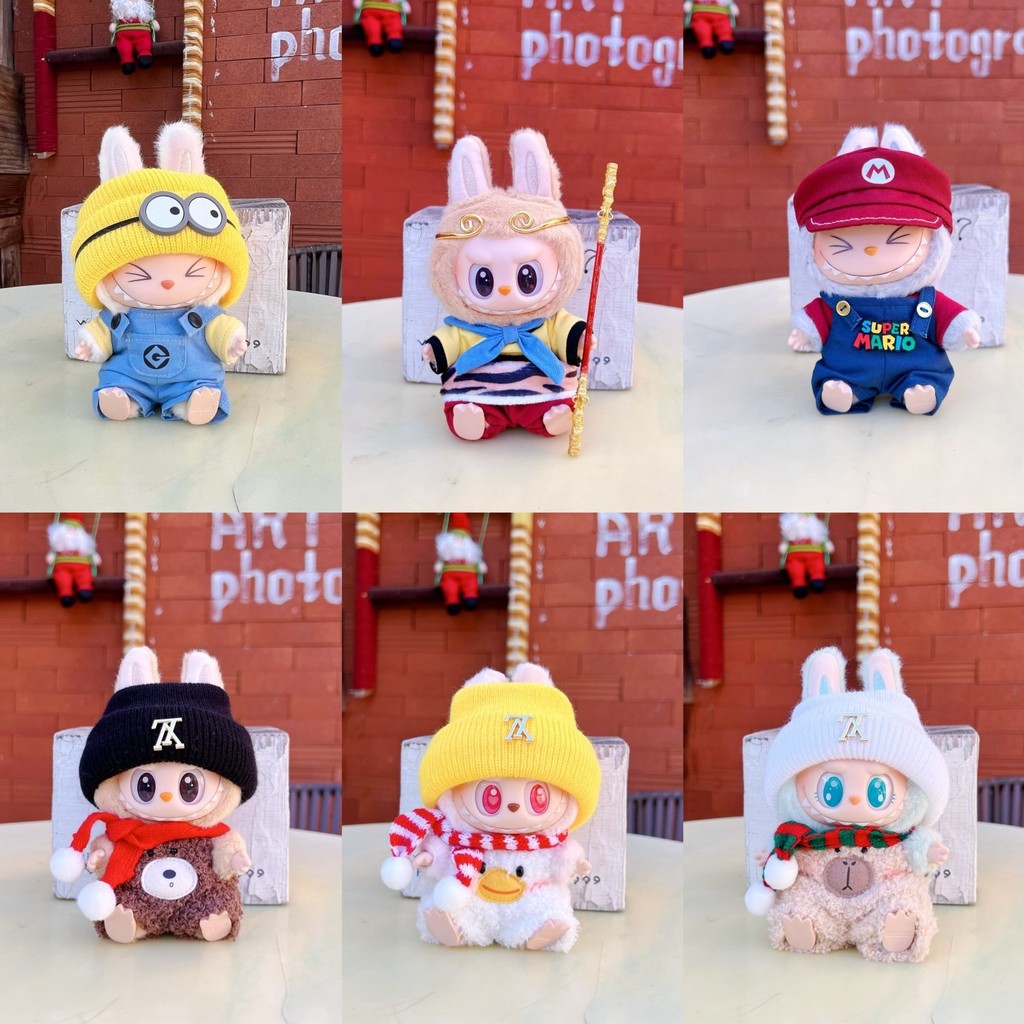 Sit Sit Party Labubu Clothes Cross-Dressing Minions labubu Suit Cartoon ...