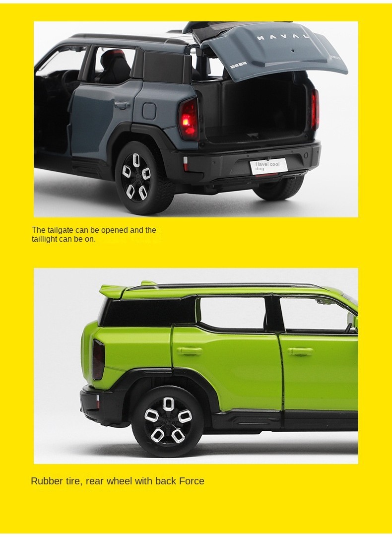 Caipo Cca Car Model 1:32 Gwm Haval Cool Dog Car Model Sound and Light ...