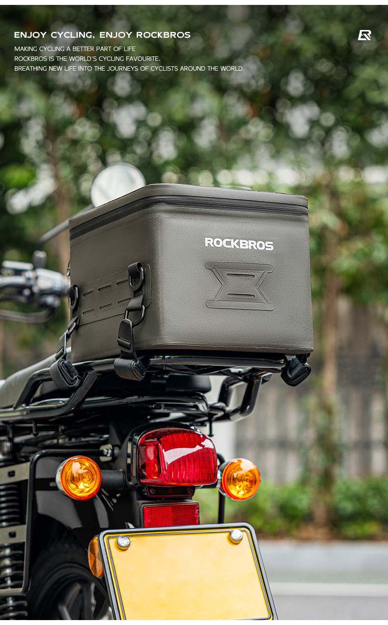ROCKBROS Motorcycle Rear Seat Bag Waterproof Motorcycle Saddle Bag ...