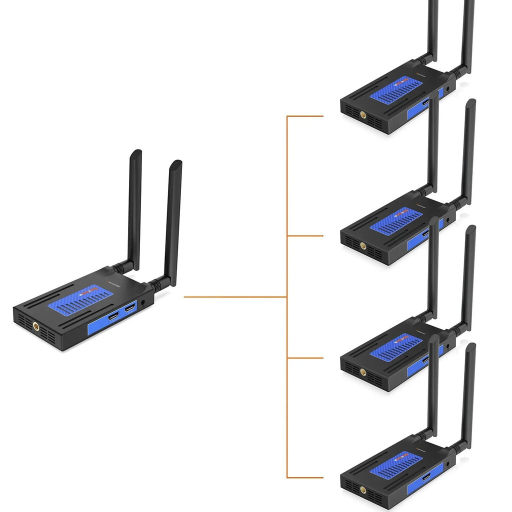 200m Wireless Transmission Transmitter and Receiver HDMI Extender 1080p ...