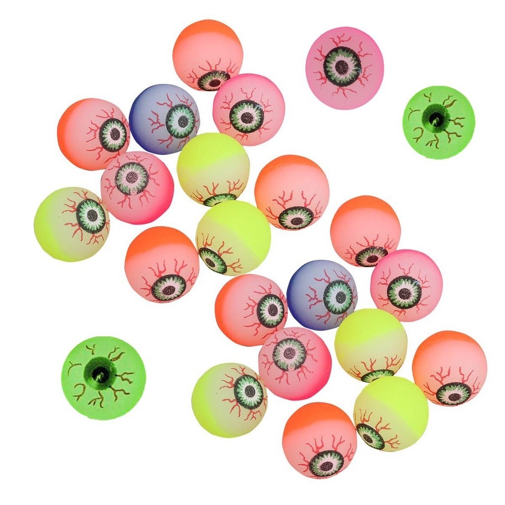 10Pcs Eye Ball Glowing Doll Bouncy Eyeball Horror Scary Halloween ...