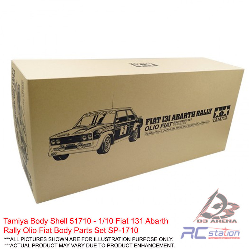 Tamiya Body Shell 51710 - 1/10 Fiat 131 Abarth Rally Olio Fiat Body ...