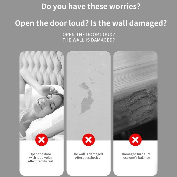 HOME Clear Soft Silica Gel Baby Protection Anti-collision Door Sticker ...