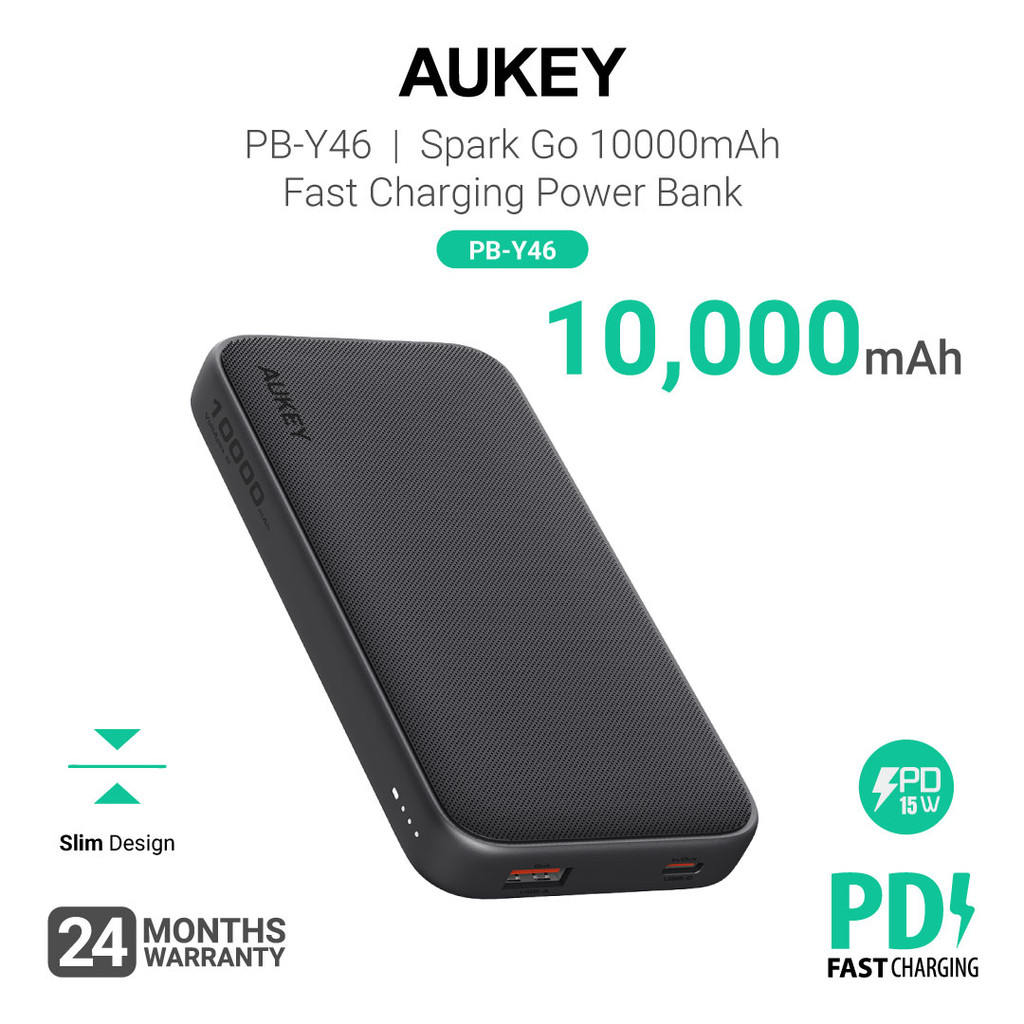 Aukey PB-Y46P/ PB-Y46 Spark Go 10000mAh 20W/15W Fast Charging Compact ...