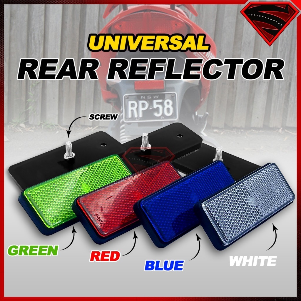REAR REFLECTOR UNIVERSAL YAMAHA Y15 V1 V2/NVX 155/NMAX 150/SRL 115 FI ...