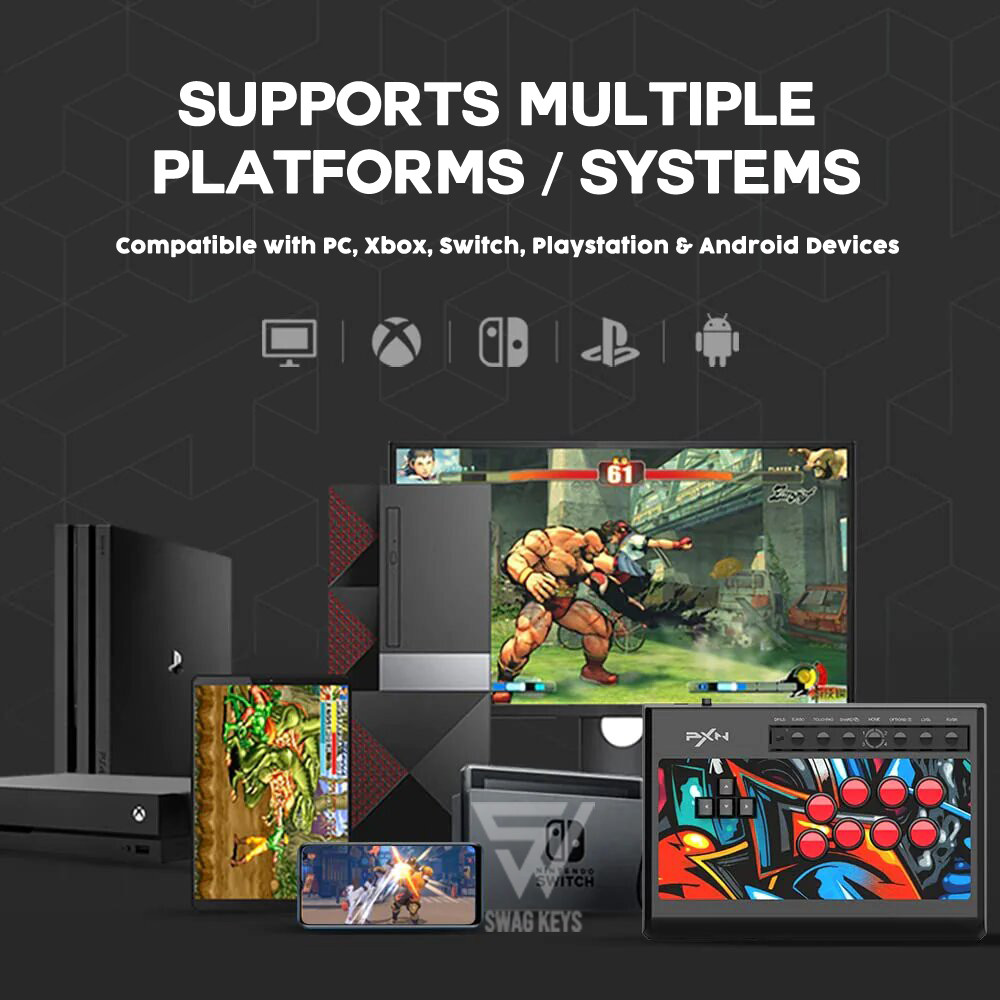 【SG】PXN X8 WASD Arcade Fight Stick Mixbox for PC PS4 PS3 XBOX One ...