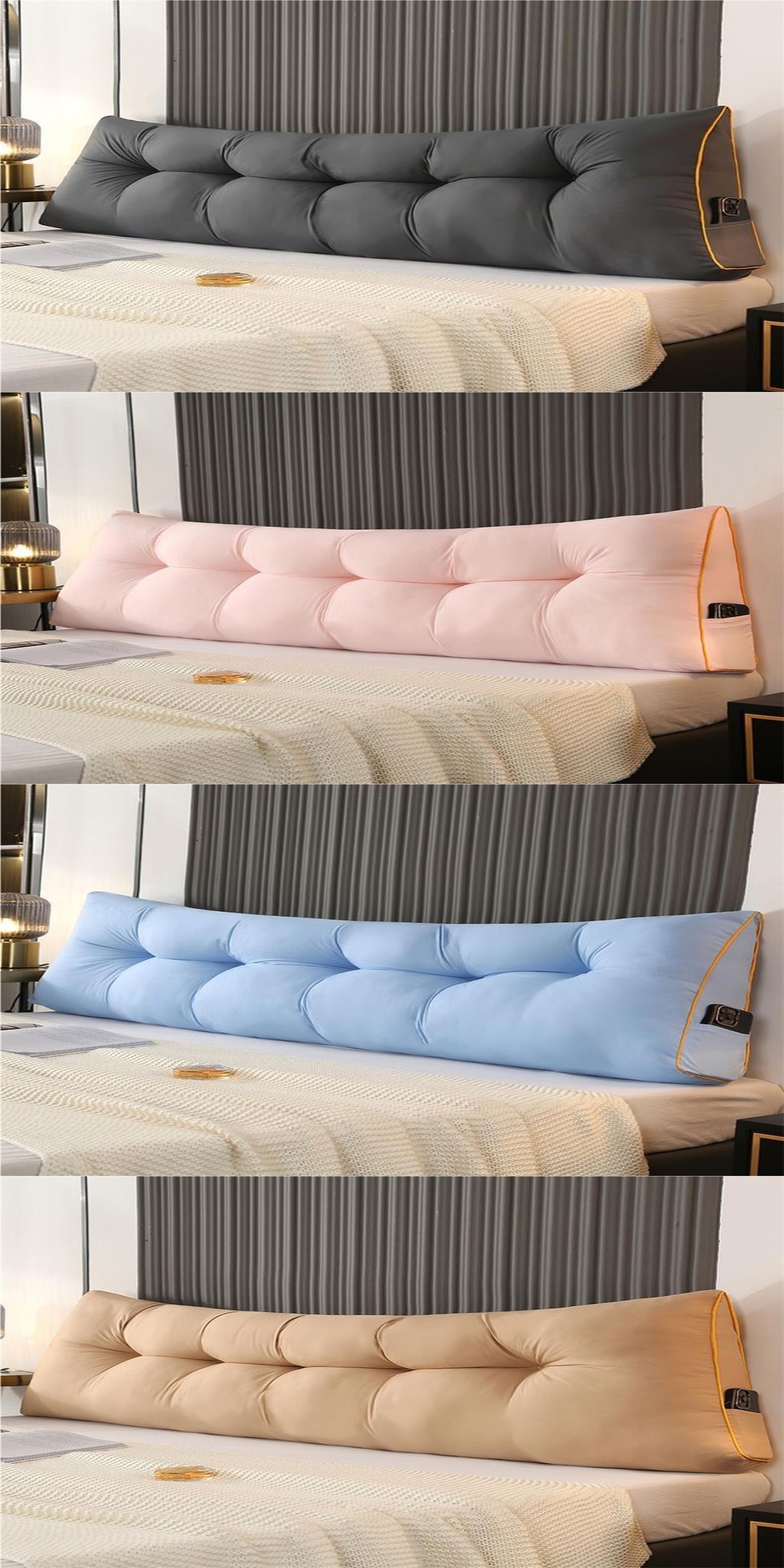 Bedside Cushion Soft Bag Backrest Bed Back Cushion Triangle Backrest ...