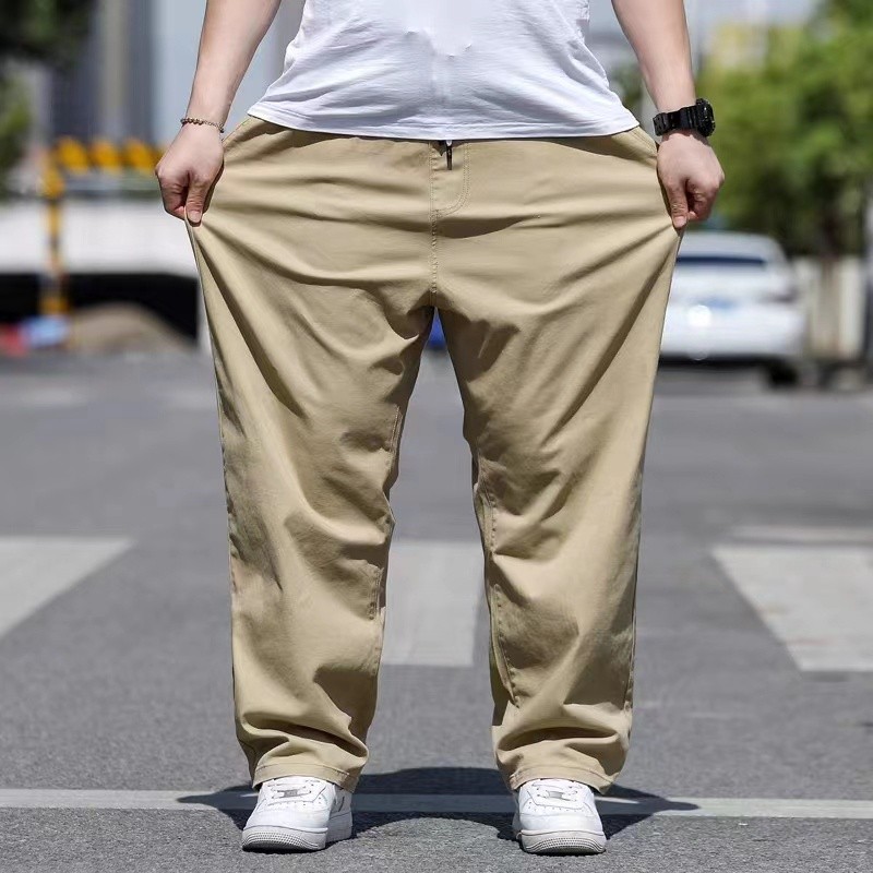 【2XL–8XL】Plus Size Men’s Wide-Leg Pants Loose Fit Elastic Waist ...