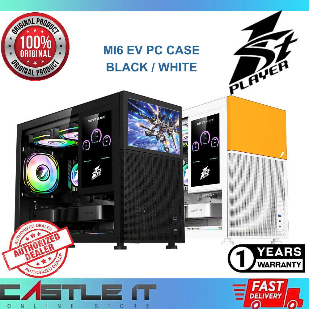1st Player MIKU MI6 EV LCD Screen Dancing Bar Gaming MATX Chassis ARGB Casing (MI6-EV) BLACK ...