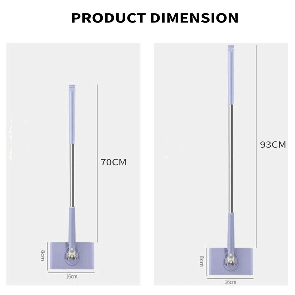 Mop Viral Mop Lantai Flat mop 360 Spin Rotate Mop Lazy Push Squeeze ...
