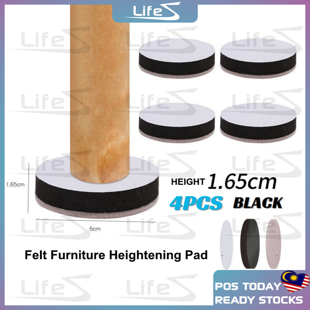 [4PCS] Felt Furniture Heightening Mat Table Foot Pad Elavator Sofa Leg ...