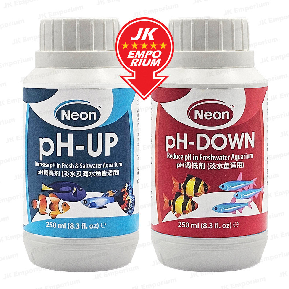 250ml Neon pH-Up pH-Down pH Increase Decrease Buffer Up Down Solution For Fresh & Saltwater ...